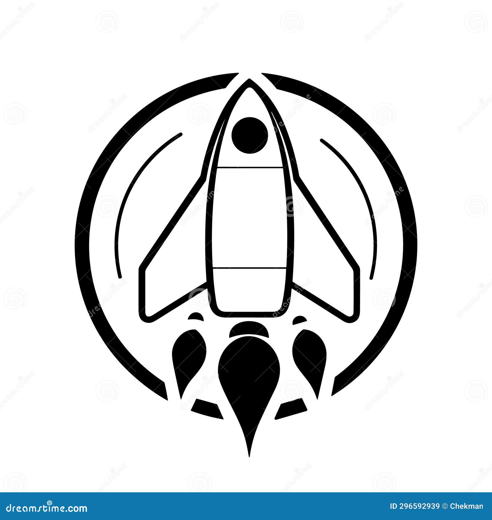 Rocket Icon. Black Spaceship Icon Isolated. Rocket Launching Sign Stock ...