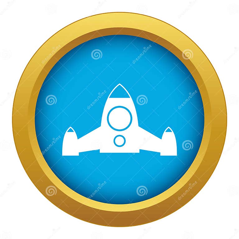 Rocket Icon Blue Vector Isolated Stock Vector - Illustration of emblem ...