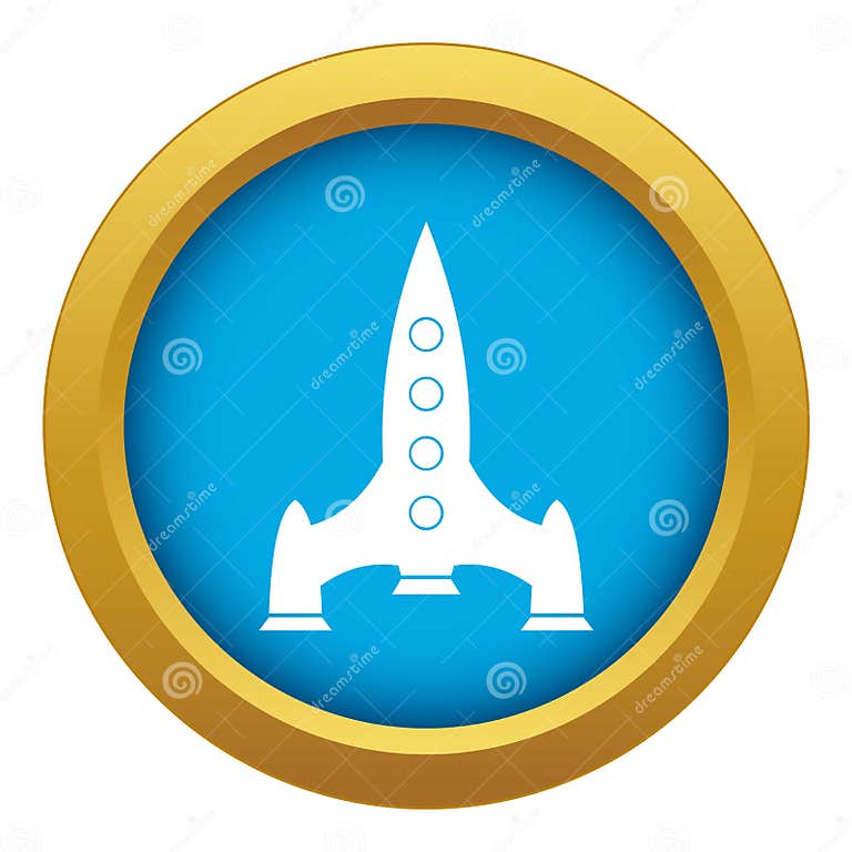 Rocket Icon Blue Vector Isolated Stock Vector - Illustration of launch ...