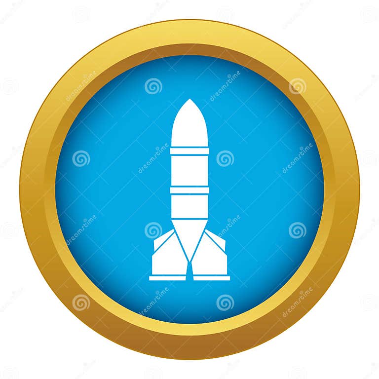 Rocket Icon Blue Vector Isolated Stock Vector - Illustration of ship ...