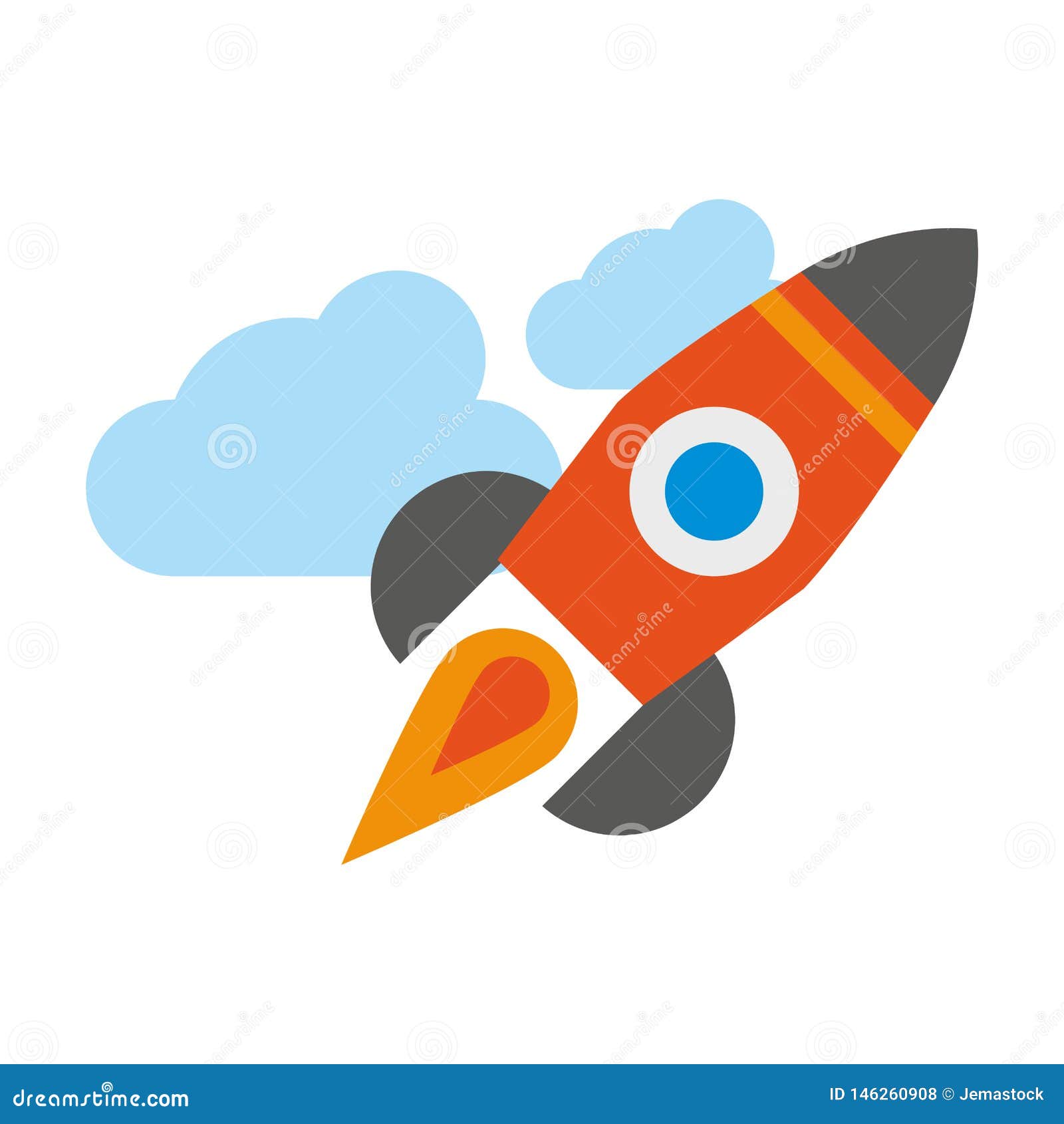 Rocket icon cartoon stock vector. Illustration of travel - 146260908