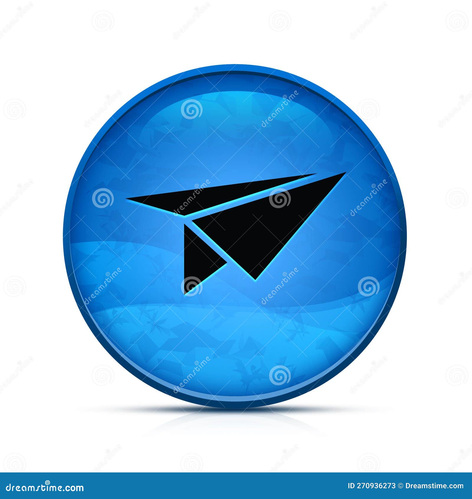 Rocket Icon on Classy Splash Blue Round Button Illustration Stock ...