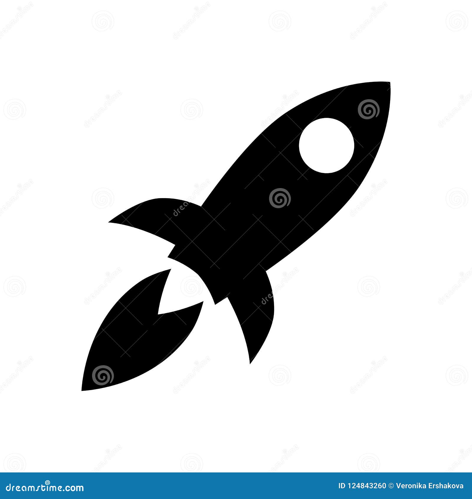 Rocket Icon. Rocket Filled Flat Symbol Stock Vector - Illustration of ...