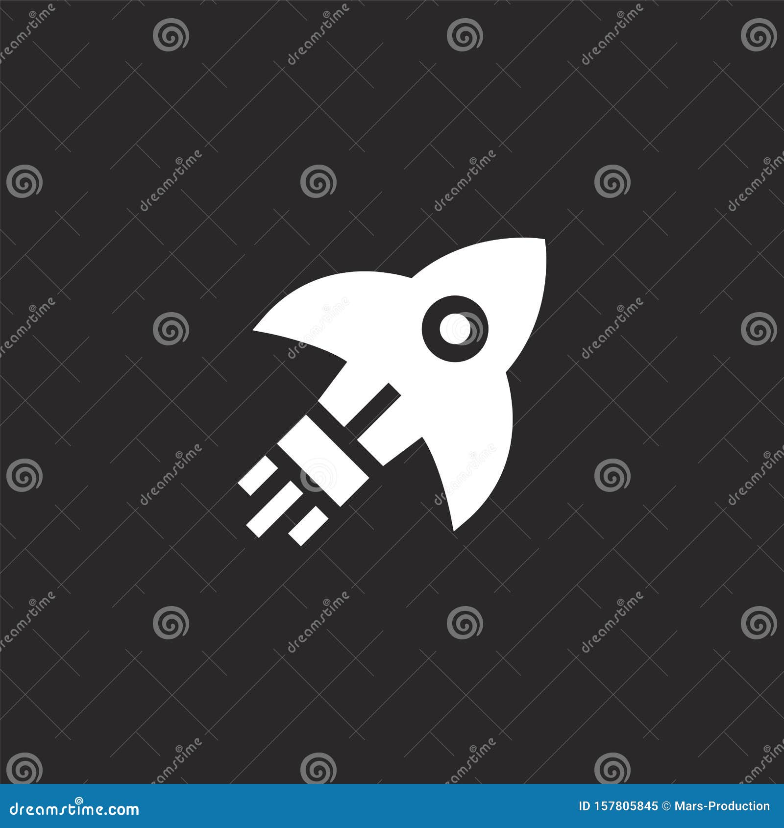 Rocket Icon. Filled Rocket Icon for Website Design and Mobile, App ...