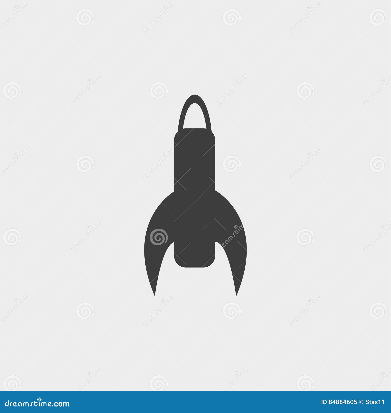 Rocket Icon in a Flat Design in Black Color. Vector Illustration Eps10 ...