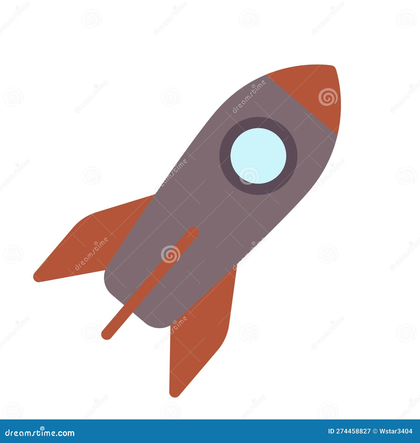 Rocket Icon in Flat Design. Isolated on White Background Stock Vector ...