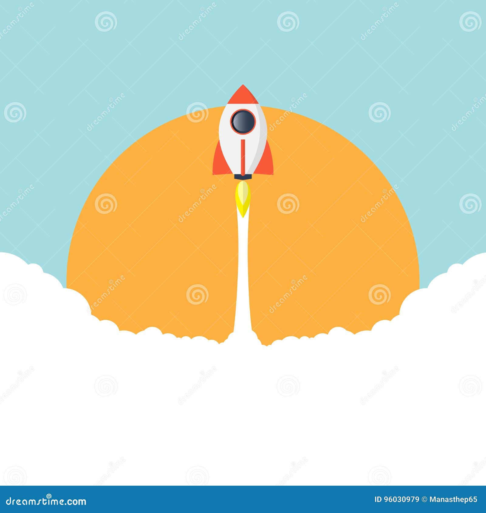 Rocket icon flat design. stock vector. Illustration of conceptual ...