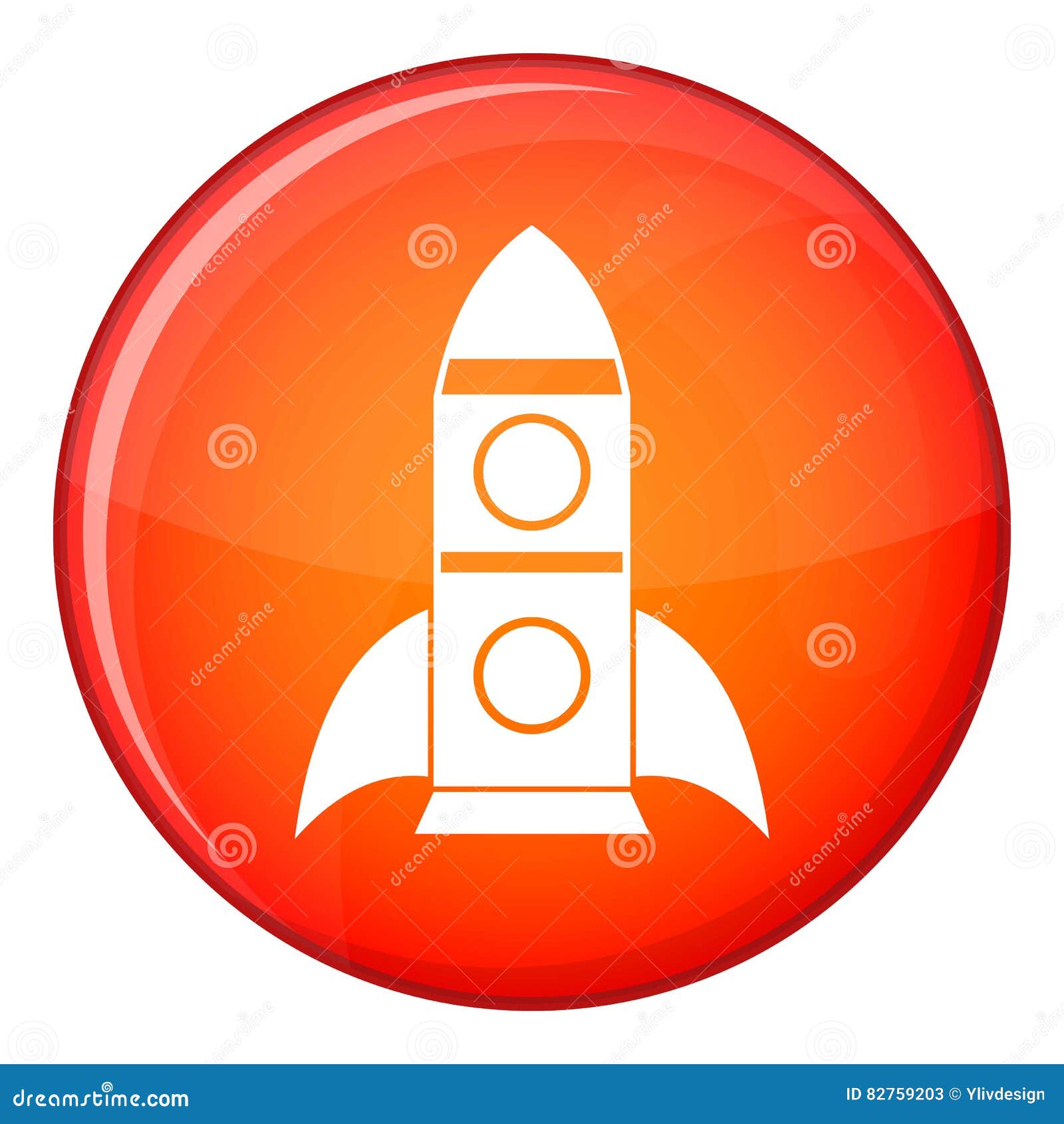 Rocket icon, flat style stock vector. Illustration of cosmos - 82759203