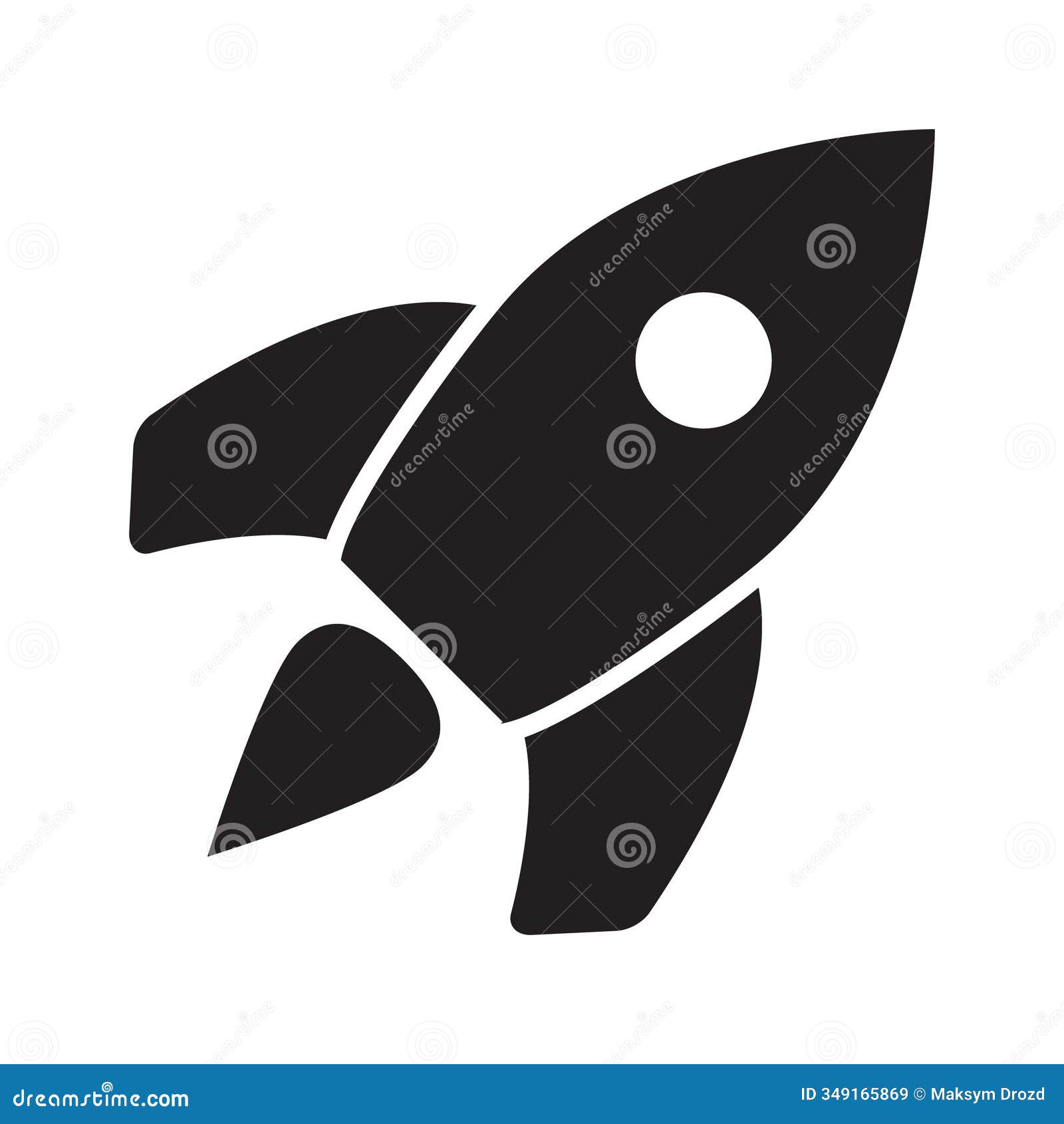 Rocket Icon. Flying Rocket Icon Stock Vector - Illustration of launched ...