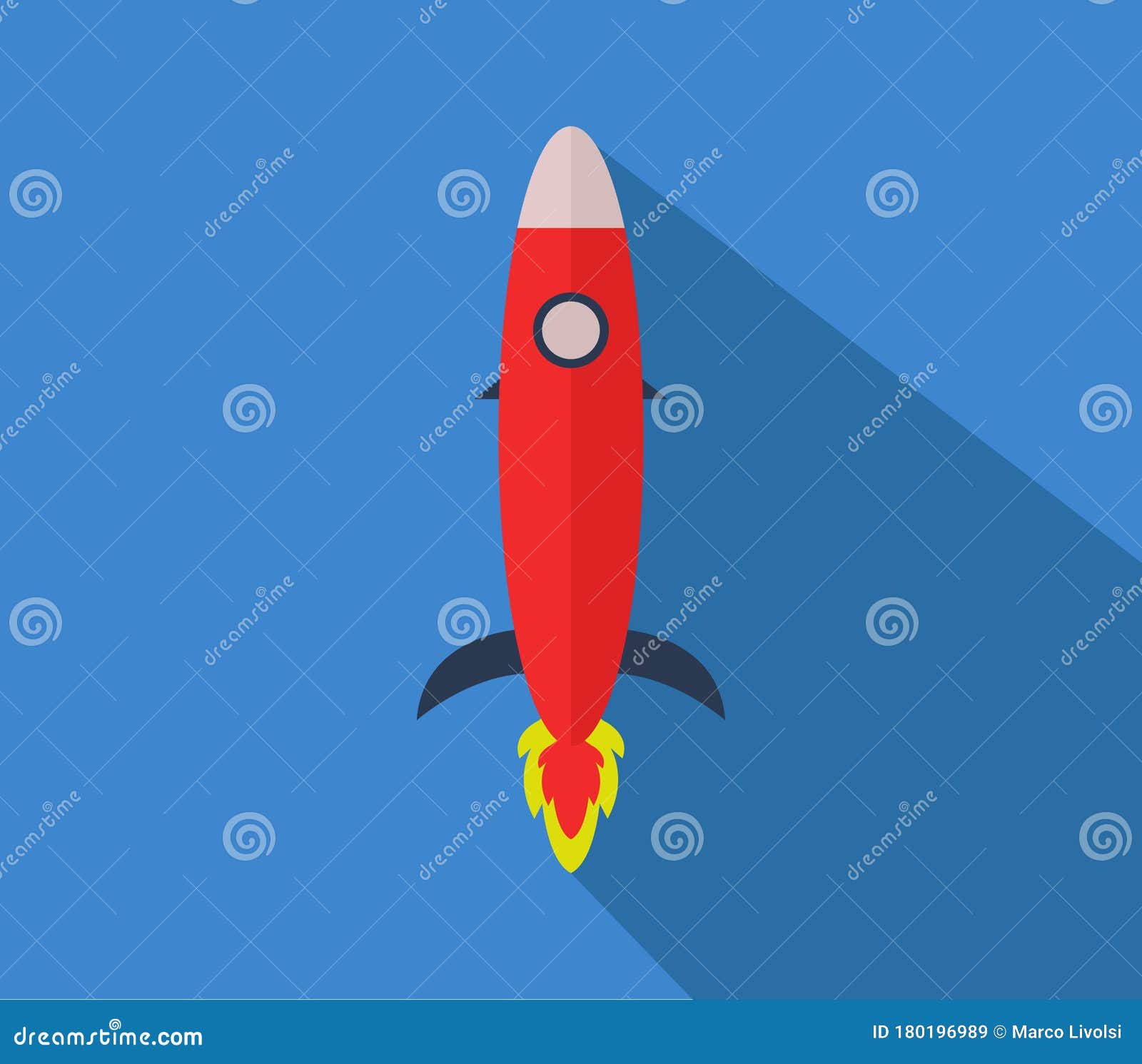 Rocket Icon Illustrated in Vector on White Background Stock ...