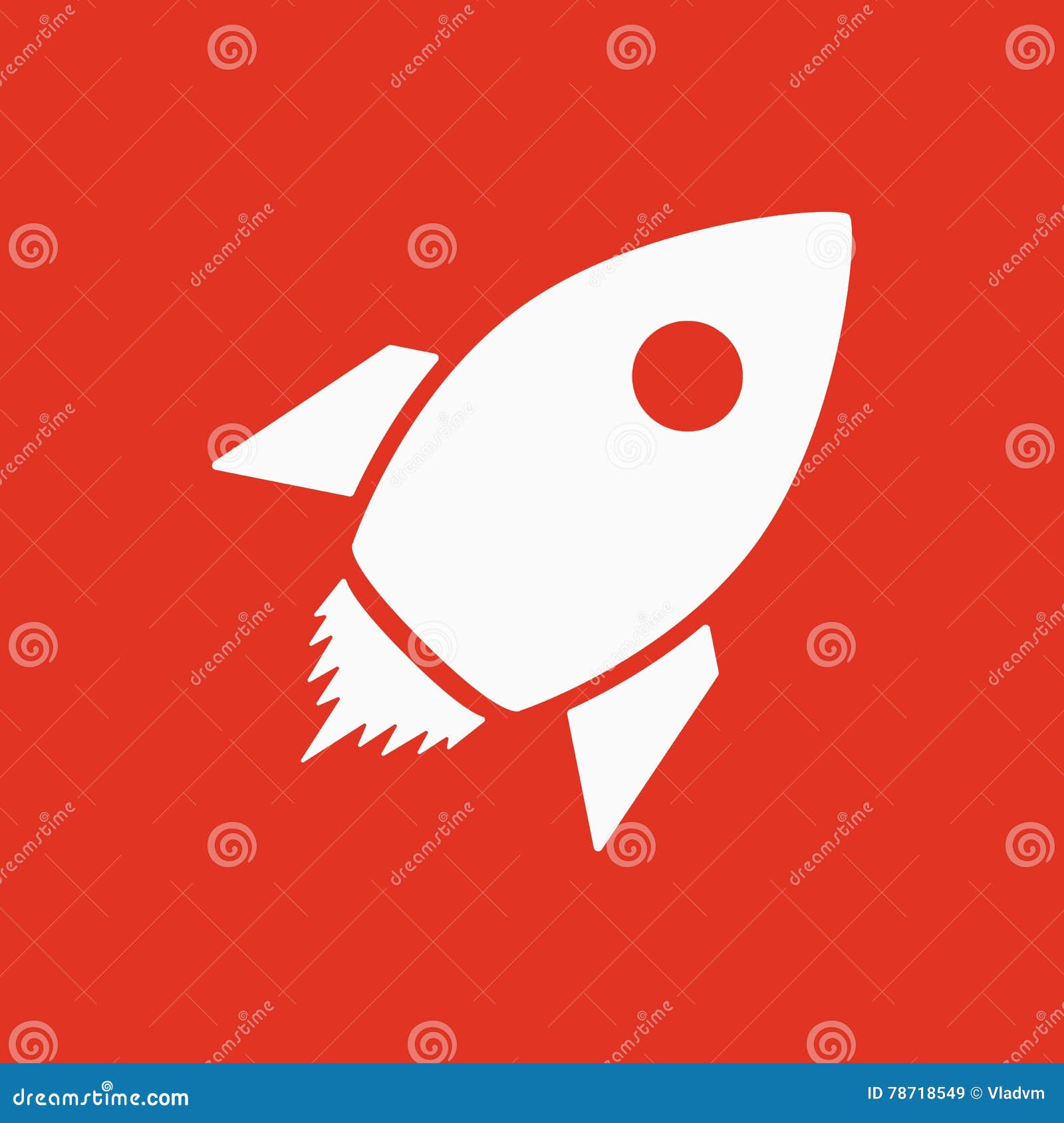 The Rocket Icon. Launch and Speed Symbol Stock Vector - Illustration of ...