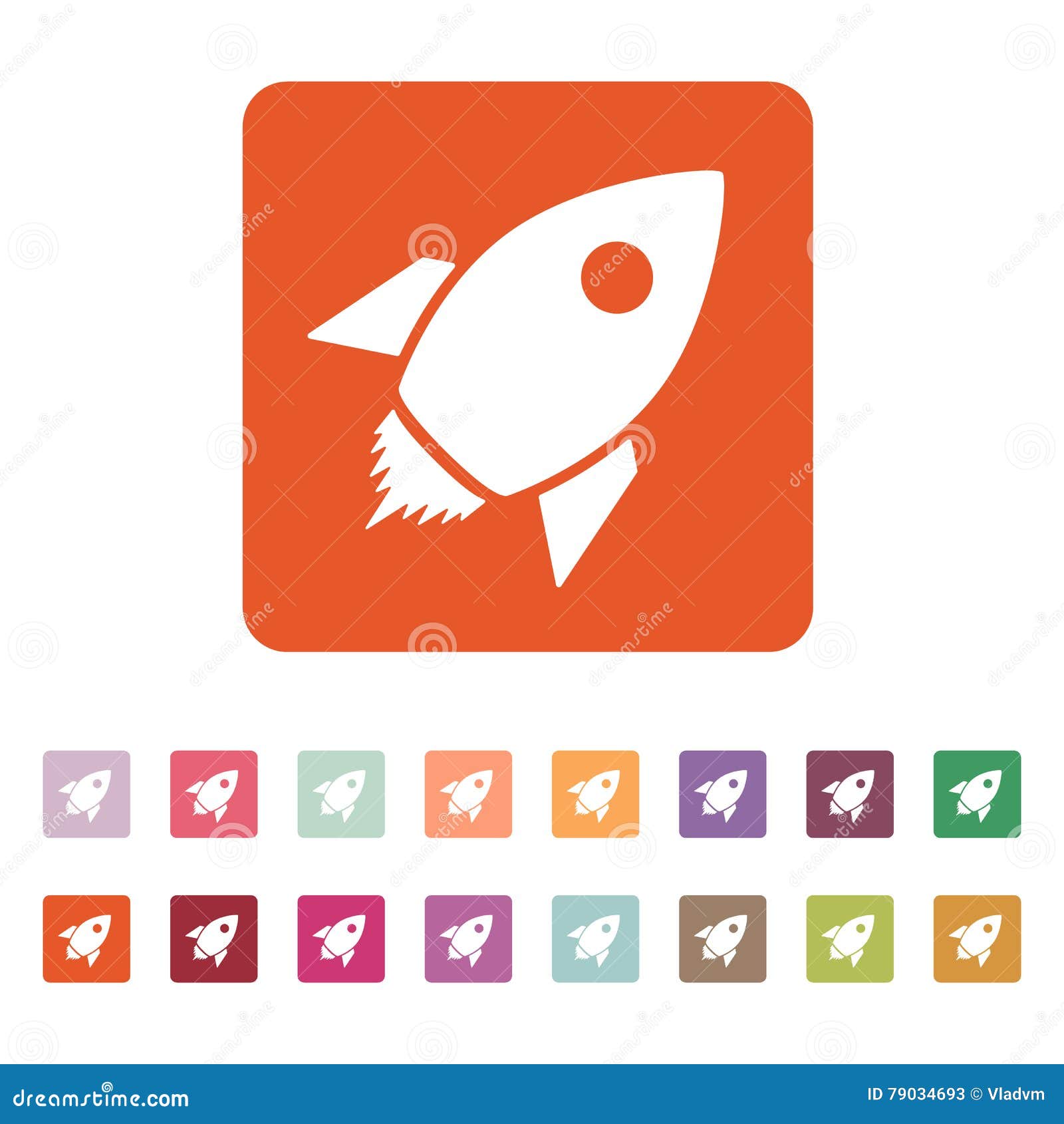 The Rocket Icon. Launch and Speed Symbol Stock Illustration ...