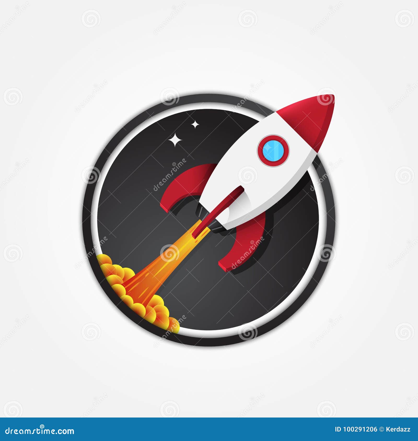 Rocket icon logo stock vector. Illustration of sign - 100291206