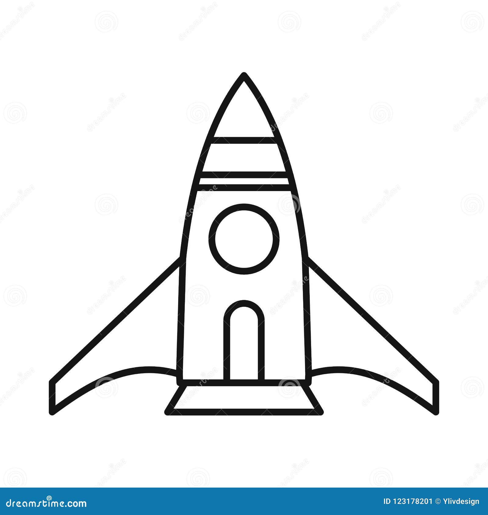 Rocket icon, outline style stock illustration. Illustration of concept ... Rocket icon, outline style stock illustration. Illustration of concept ...