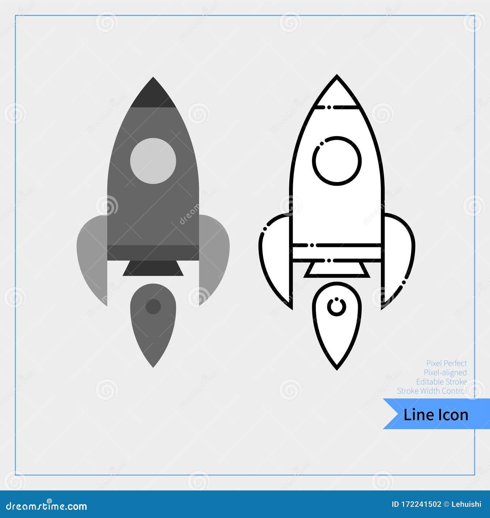 Rocket Icon - Professional, Pixel-aligned, Pixel Perfect, Editable ...