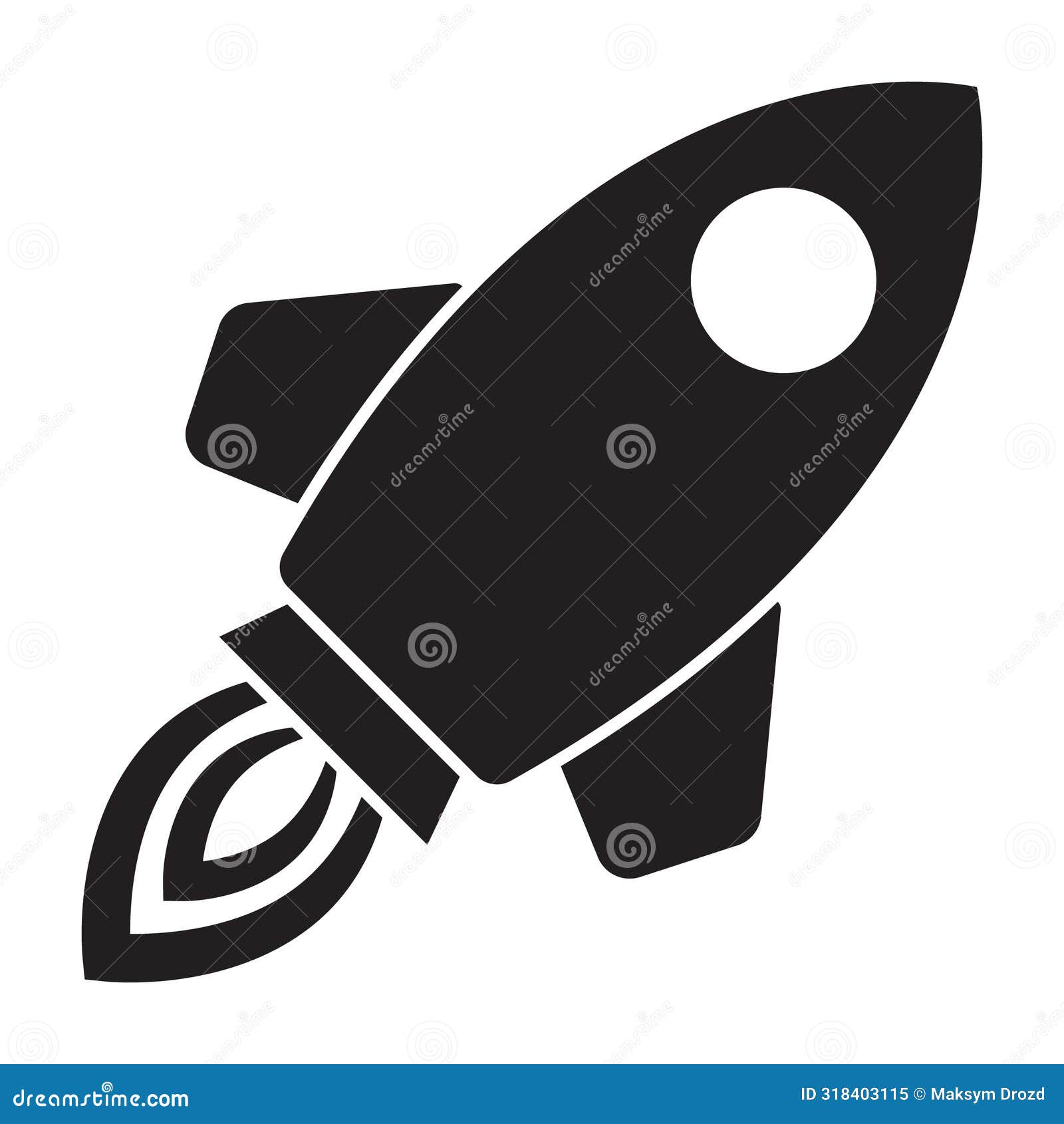 Rocket Icon. Simple Rocket Sign. Rocket Launched Icon Stock ...
