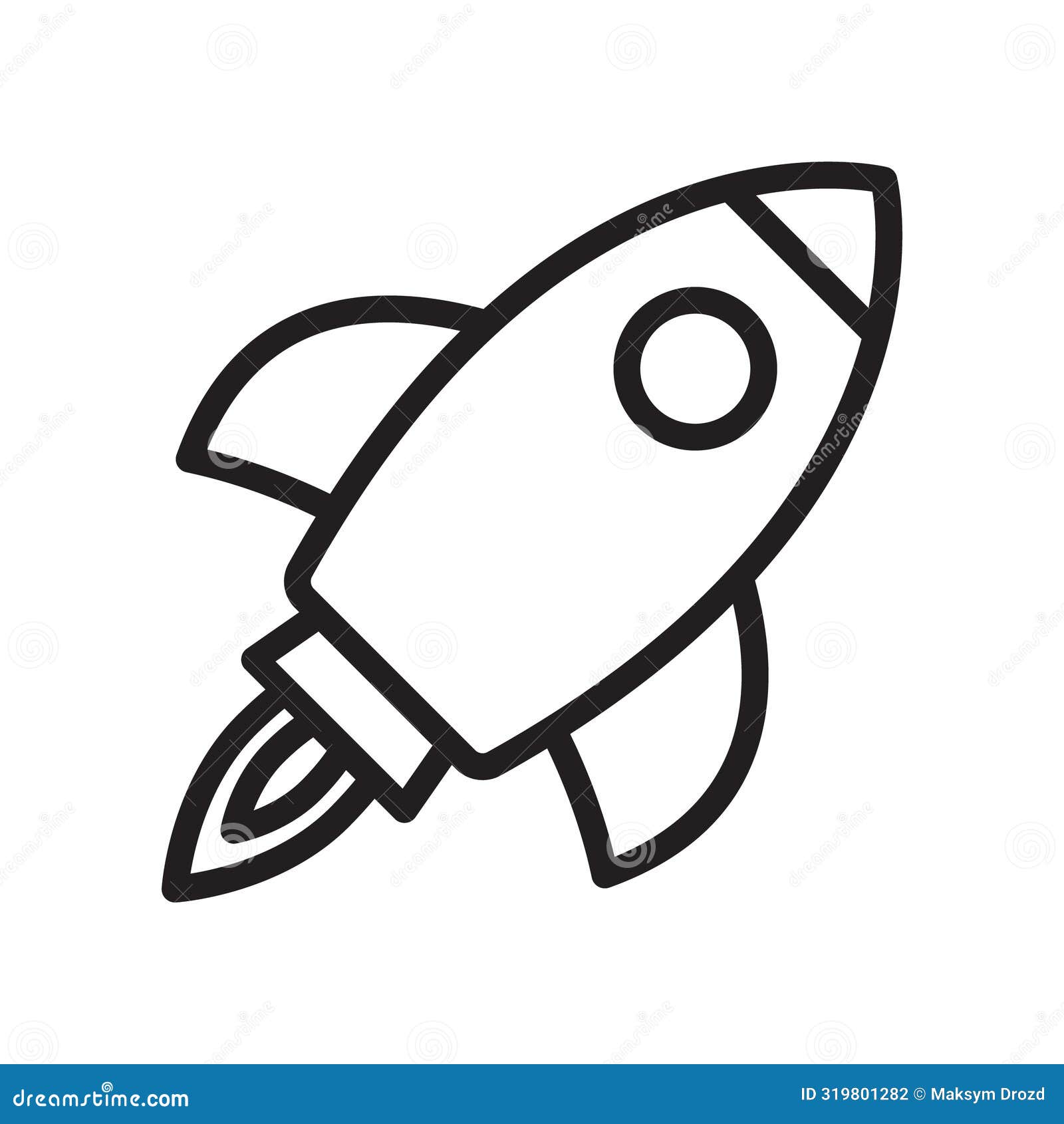 Rocket Icon. Simple Rocket Sign. Rocket Launched Icon. Stock ...