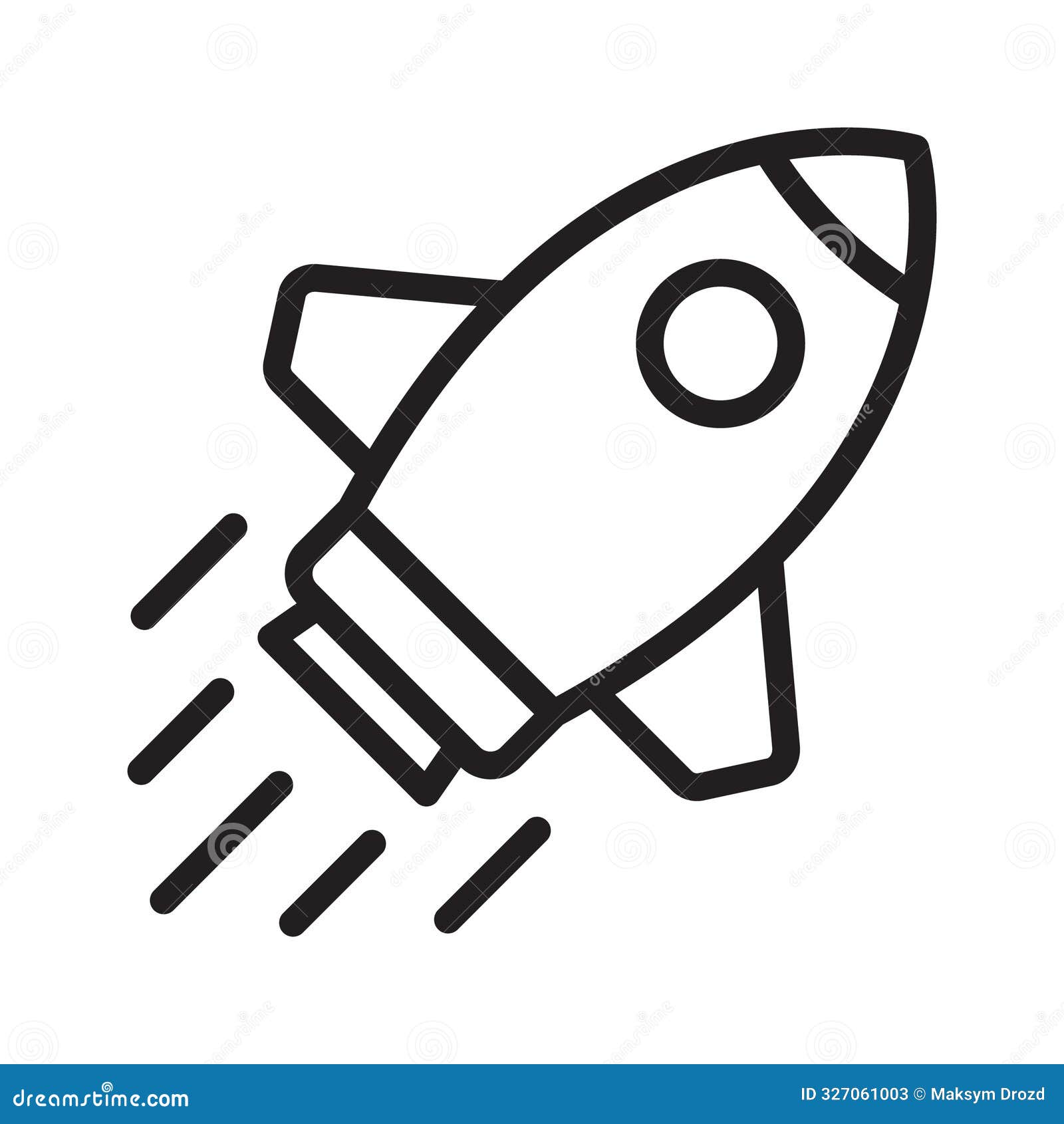 Rocket Icon. Simple Rocket Sign. Rocket Launched Icon Stock Vector ...