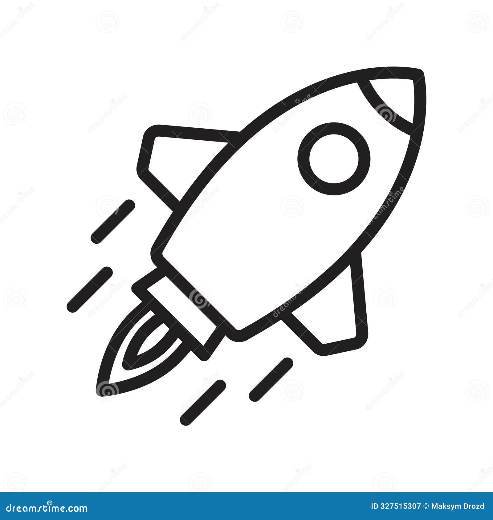 Rocket Icon. Simple Rocket Sign. Rocket Launched Icon Stock Vector ...