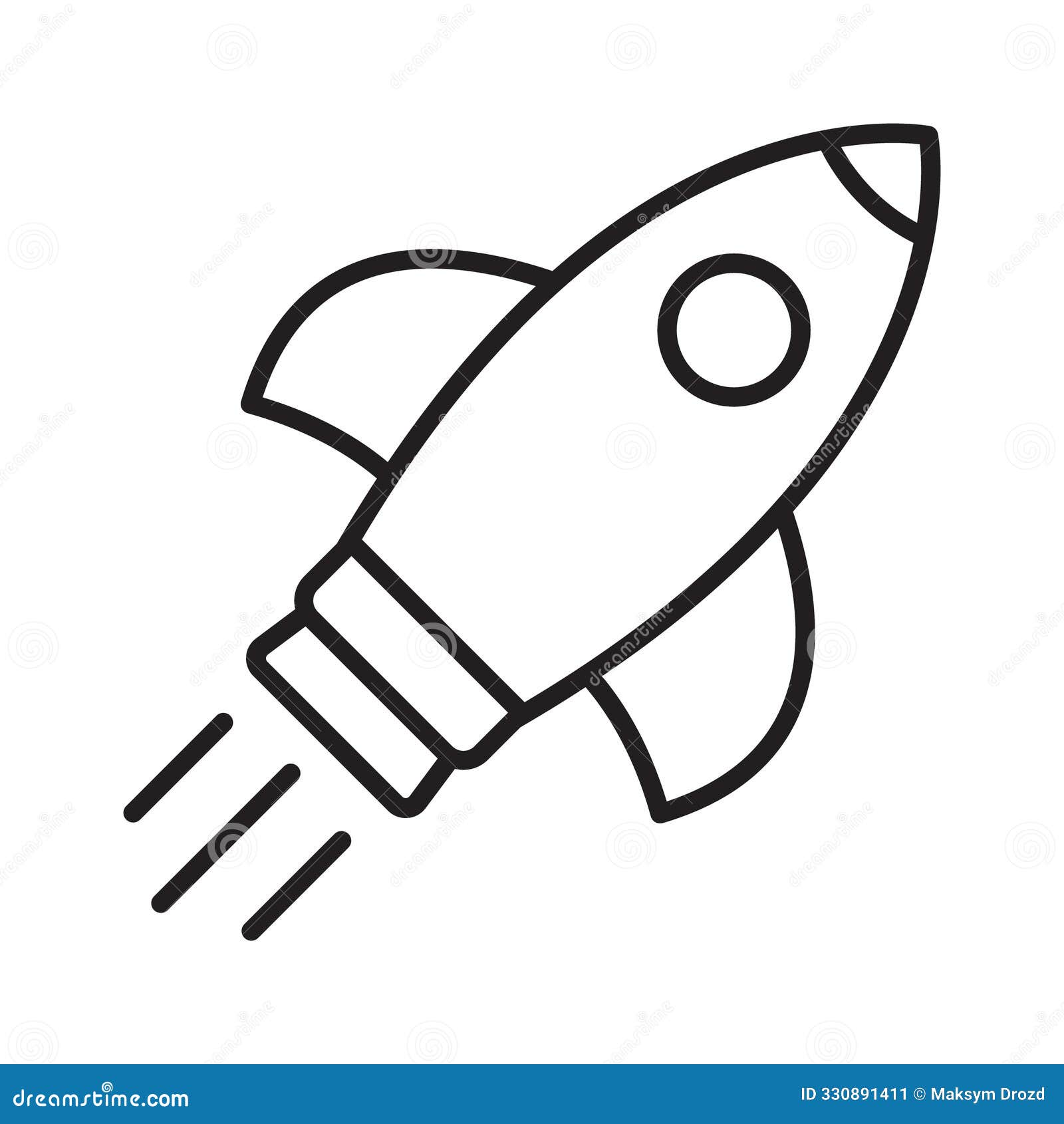 Rocket Icon. Simple Rocket Sign. Rocket Launched Icon Stock Vector ...