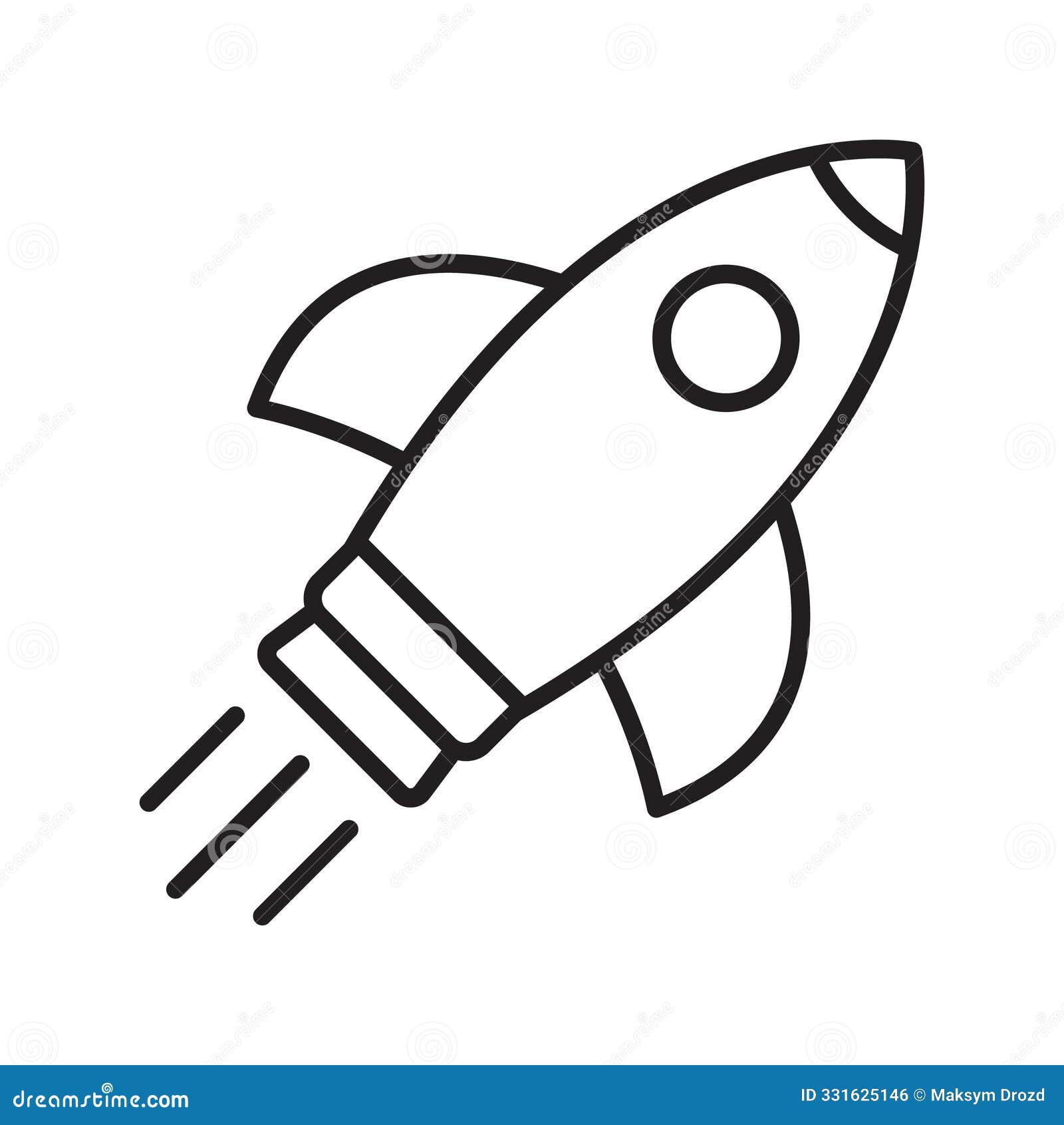 Rocket Icon. Simple Rocket Sign. Rocket Launched Icon Stock Vector ...