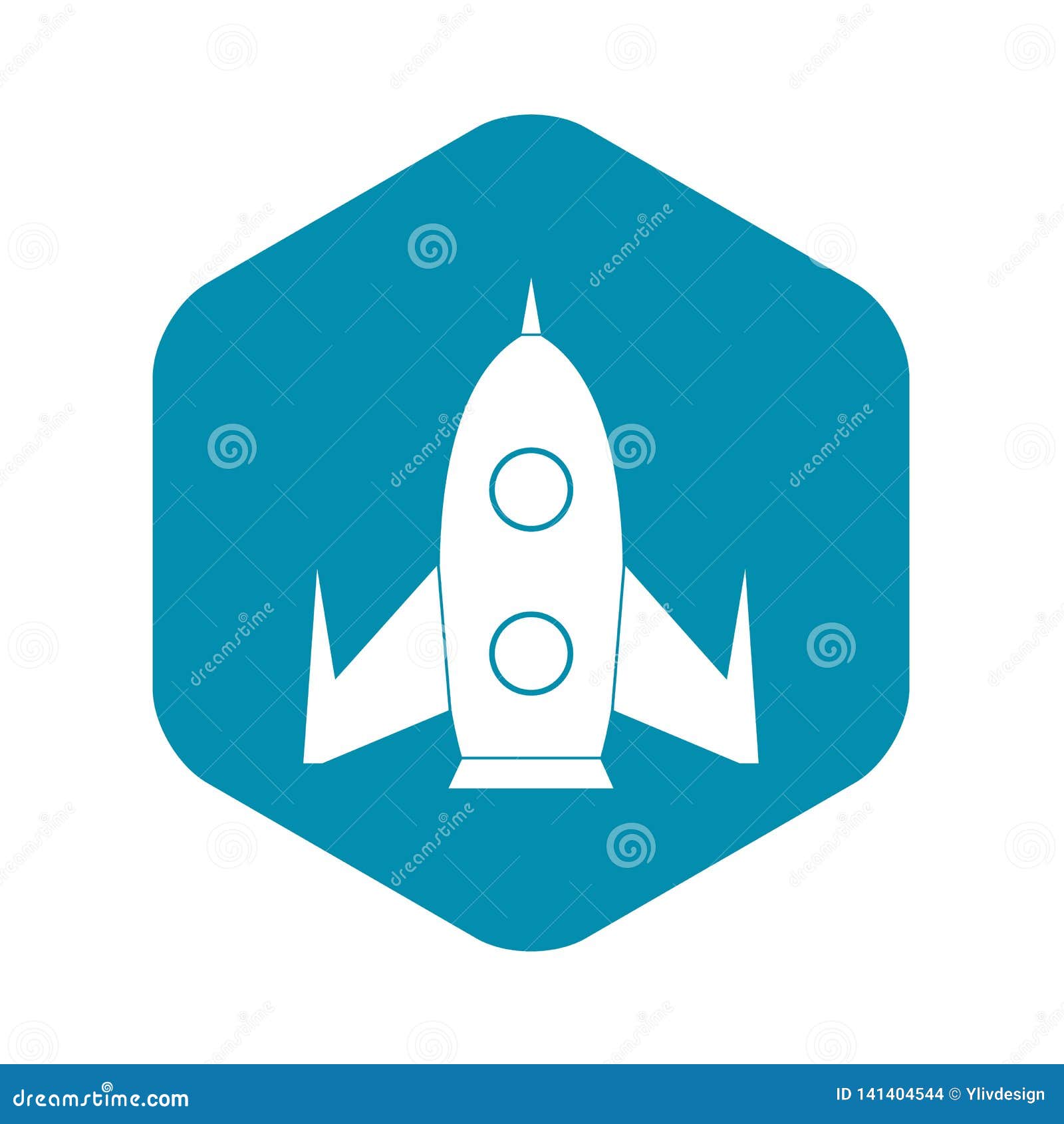 Rocket icon, simple style stock vector. Illustration of design - 141404544