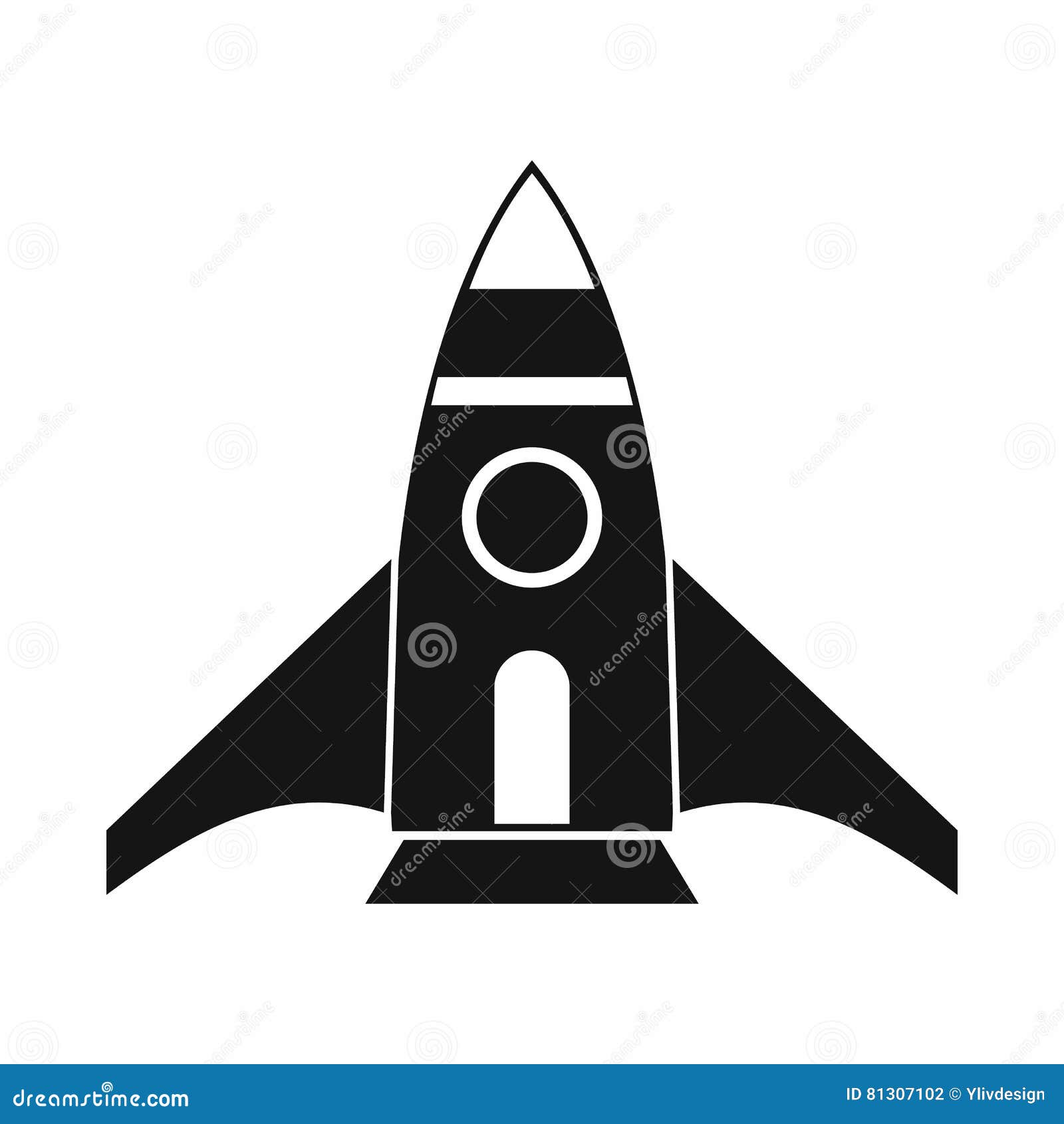 Rocket icon, simple style stock vector. Illustration of exploration ...