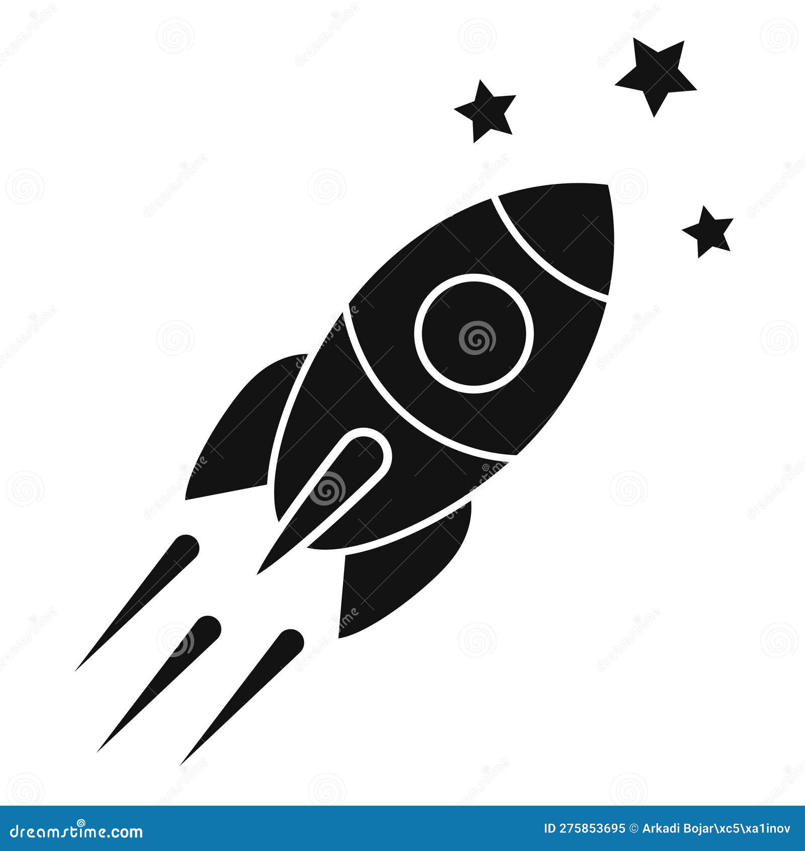 Rocket Icon, Space Ship Vector Pictogram Stock Vector - Illustration of ...
