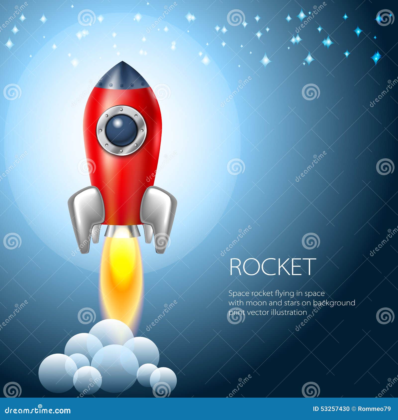 Rocket Icon Space, Vector, Illustration, Fire, Symbol, Flame, Cartoon ...