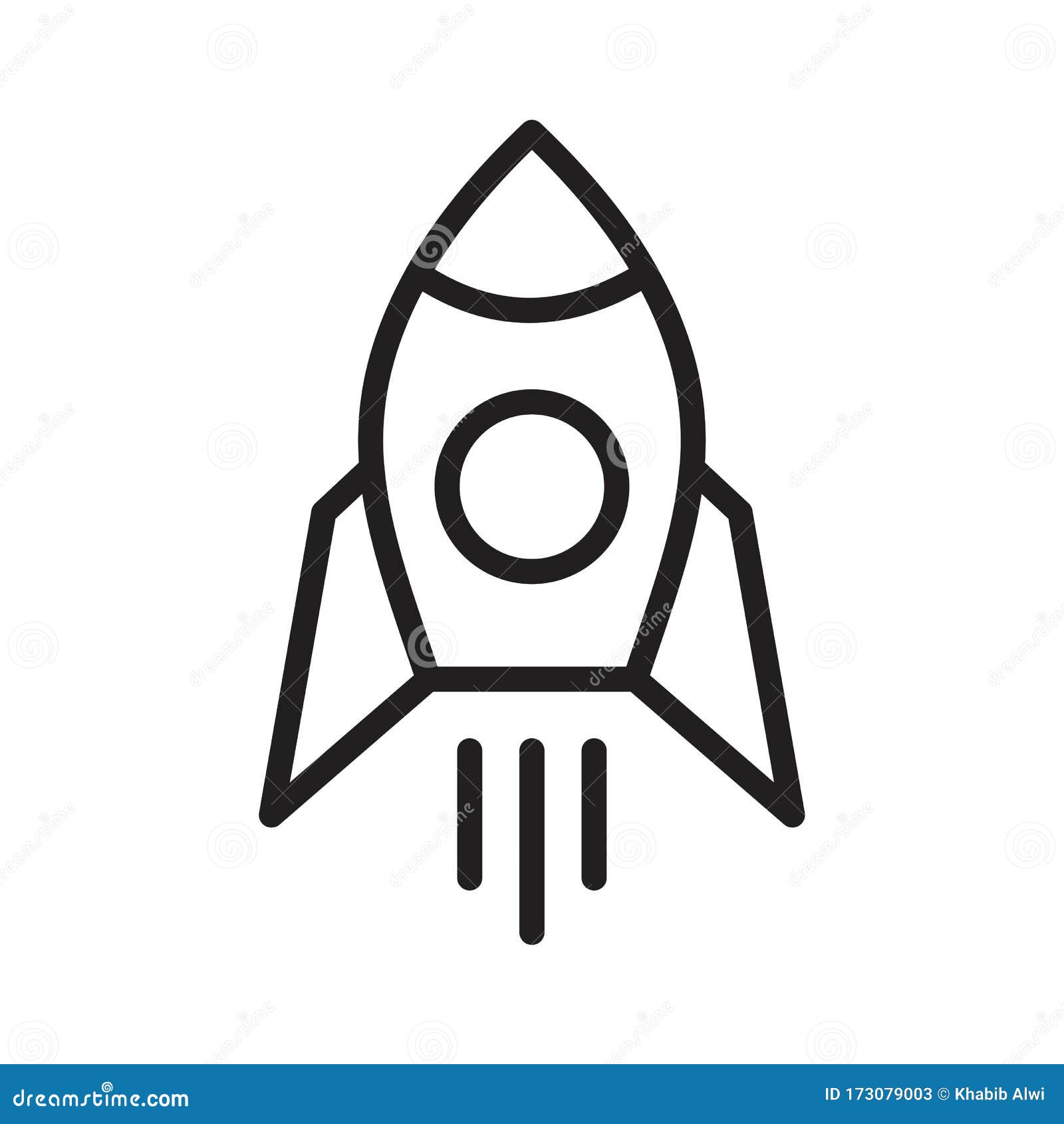 Rocket Icon Template Black Color Editable. Rocket Icon Symbol Flat ...