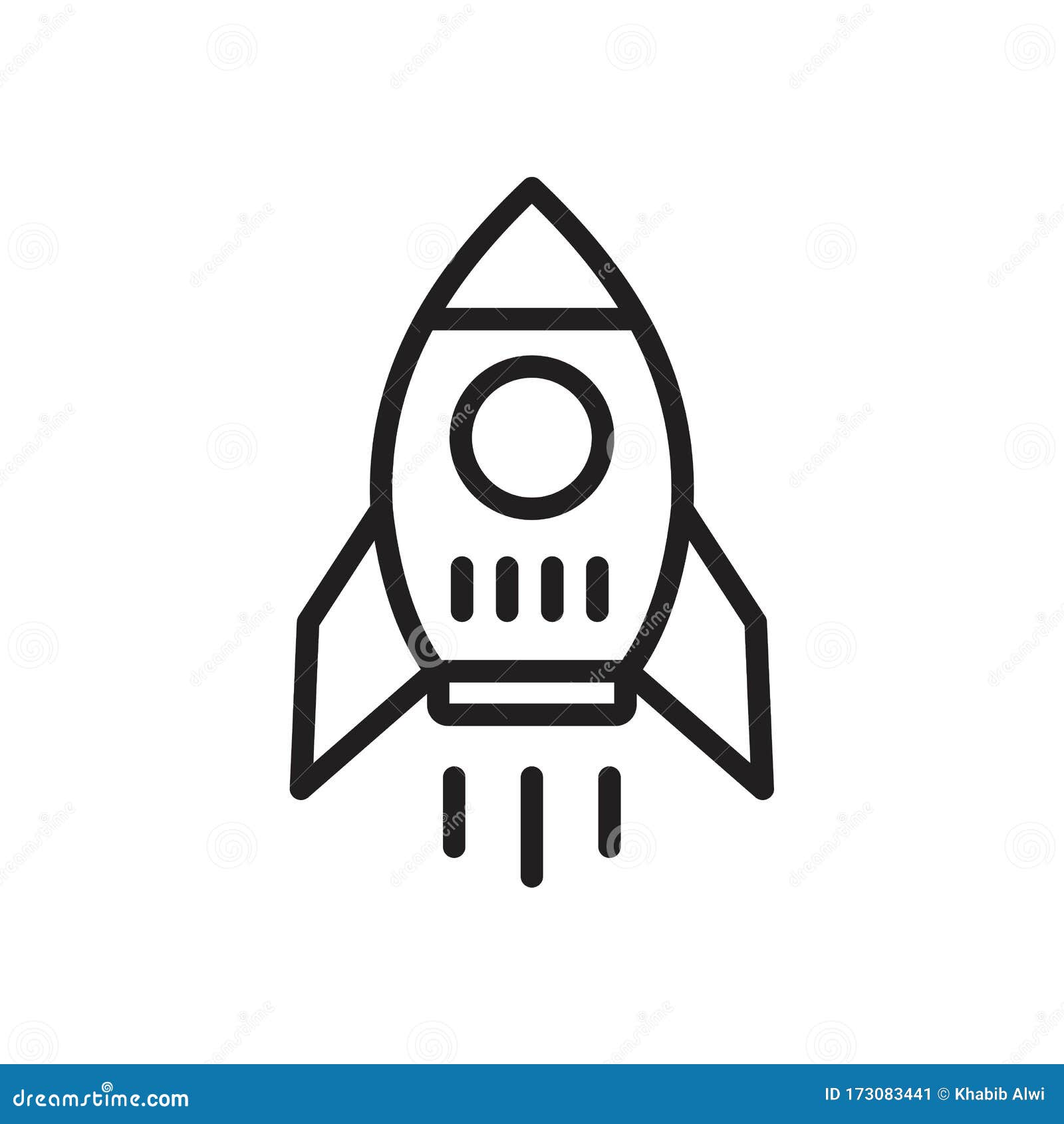 Rocket Icon Template Black Color Editable. Rocket Icon Symbol Flat ...