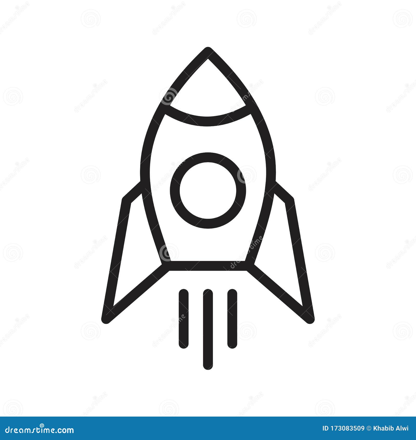 Rocket Icon Template Black Color Editable. Rocket Icon Symbol Flat ...