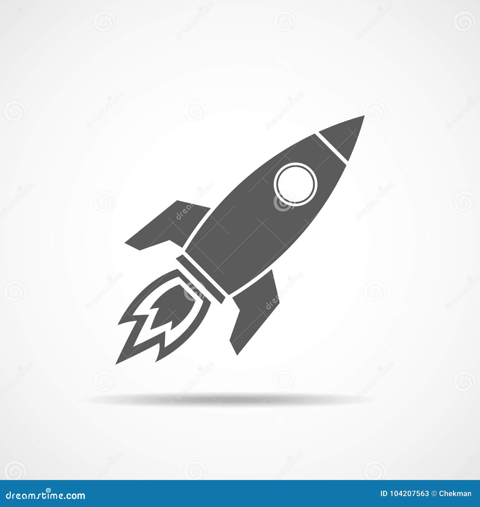 Rocket Icon. Vector Illustration. Stock Illustration - Illustration of ...
