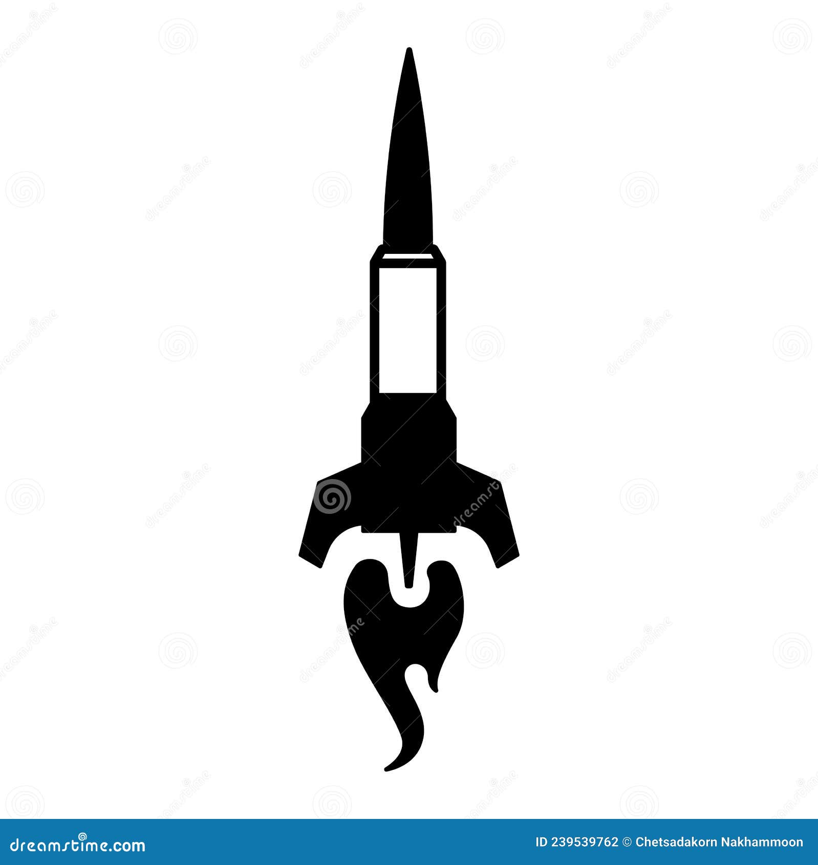 Rocket Icon Vector Isolated on White Stock Vector - Illustration of ...