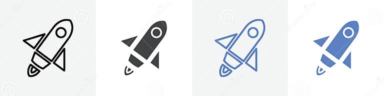 Rocket Icon Vector Set Use for Web Ui or App Stock Vector ...