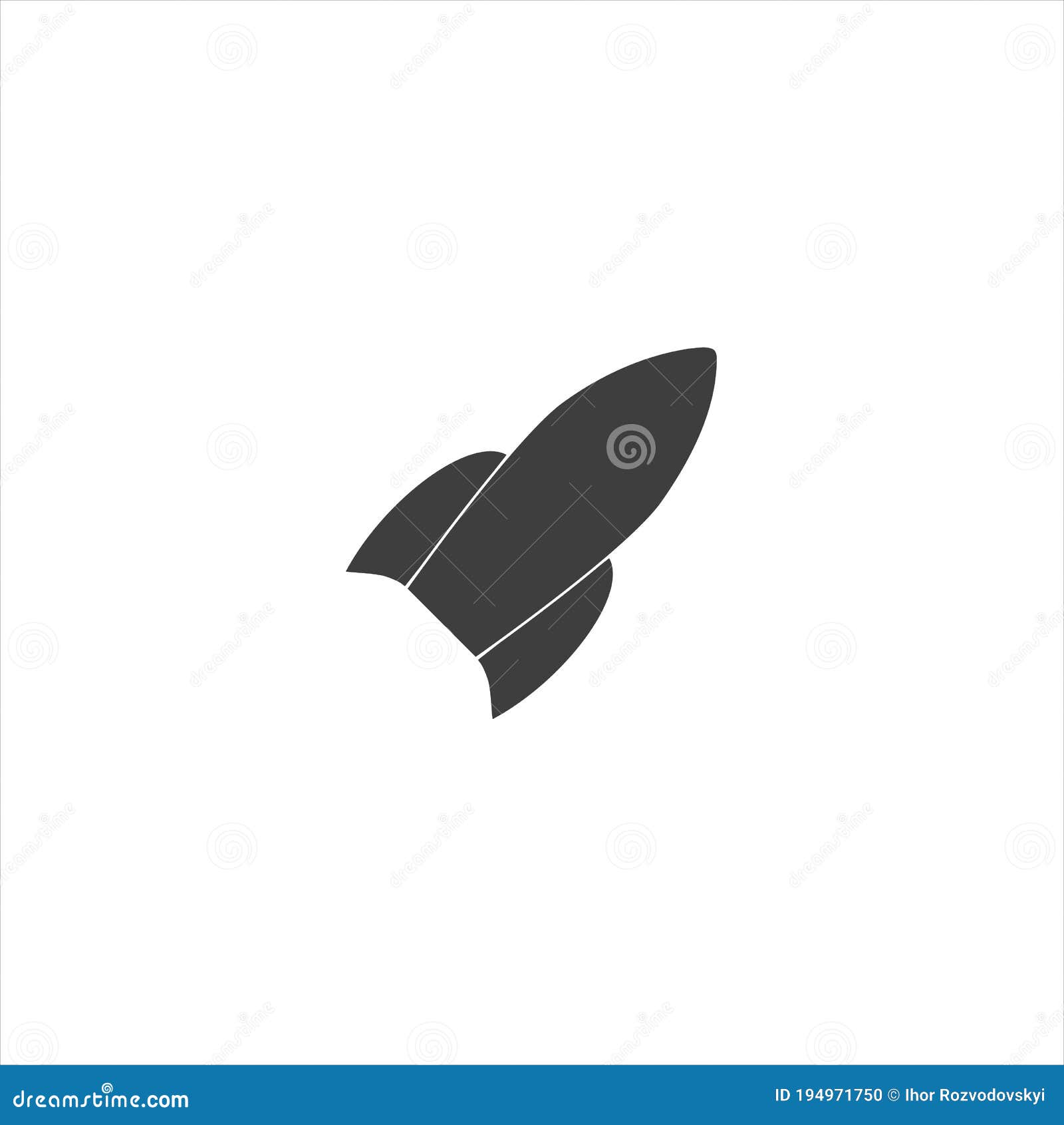 Rocket Icon on White Background. EPS 10 Vector Stock Vector ...