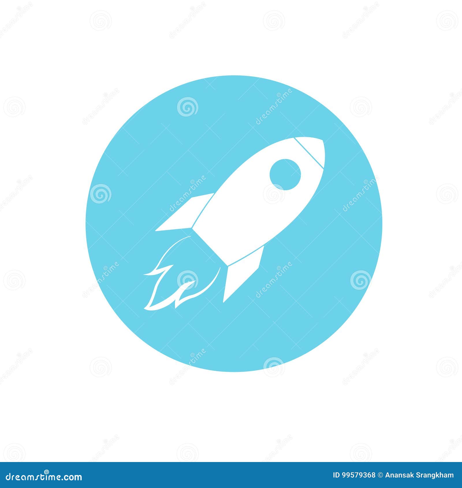 Rocket Icon, on White Background Stock Illustration - Illustration of ...