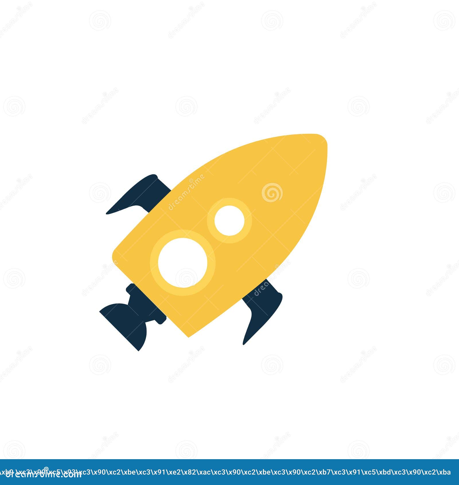 Rocket Icon on a White Background Vector Illustration Stock Vector ...