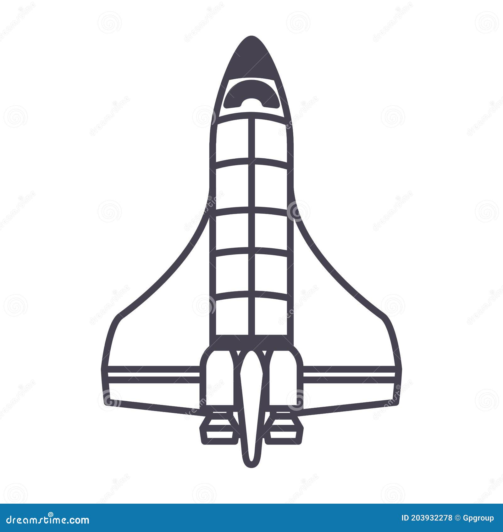 Rocket Icon with a White Background Stock Vector - Illustration of ...