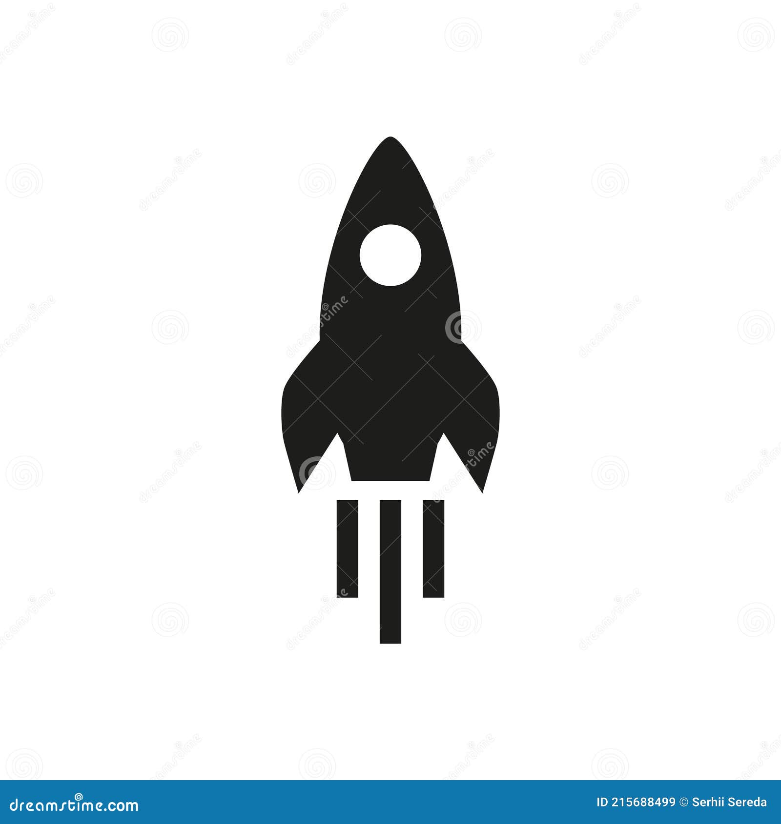 Rocket Icon on White Background Stock Vector - Illustration of isolated ...