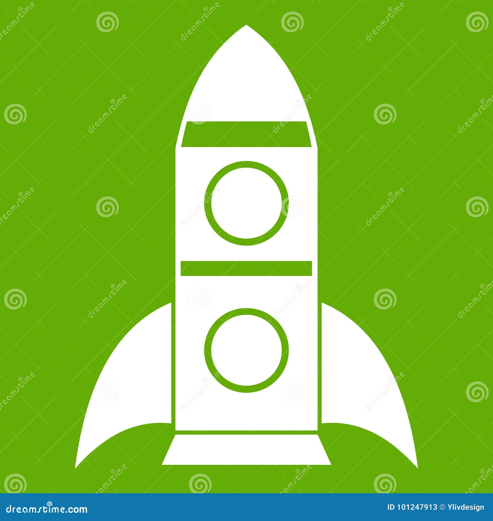 Rocket icon green stock vector. Illustration of satellite - 101247913