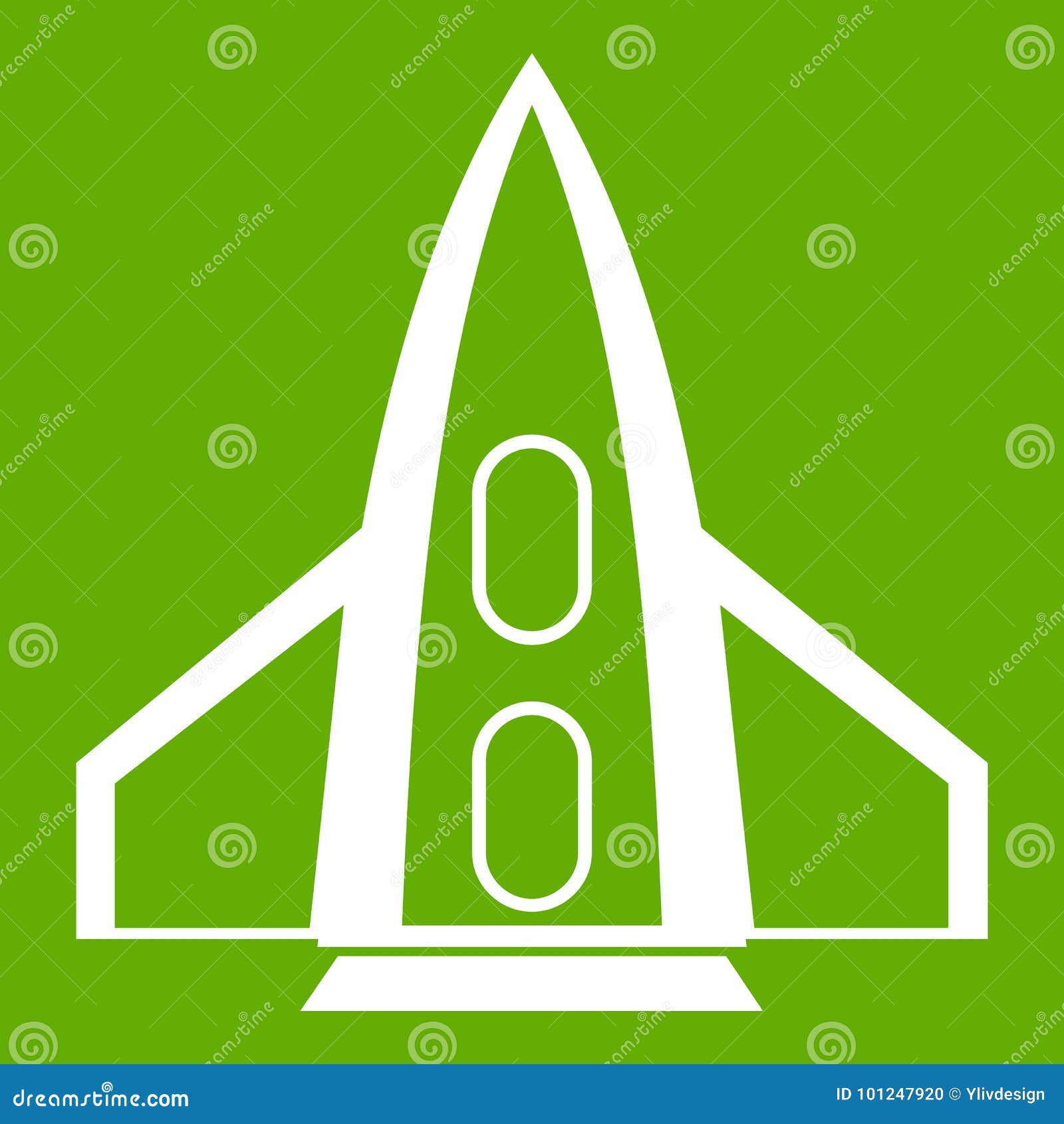 Rocket icon green stock vector. Illustration of exploration - 101247920