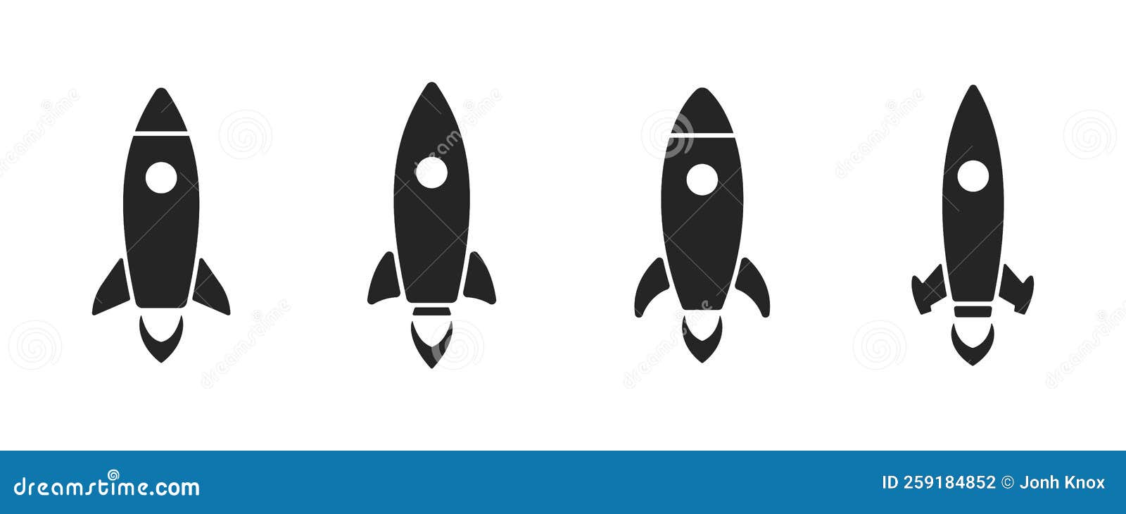 Rocket Icons Set. Space Ship Launch Icon Collection. Vector ...