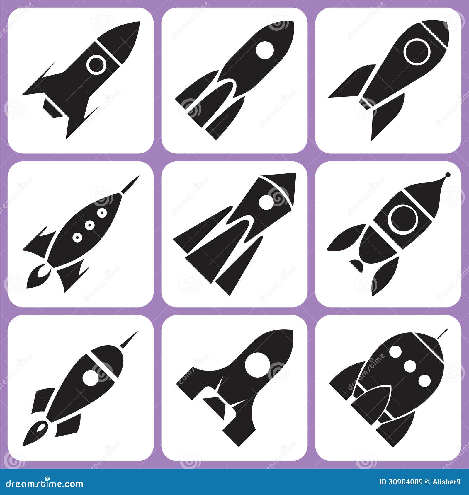 Rocket icons stock vector. Illustration of launch, icons - 30904009