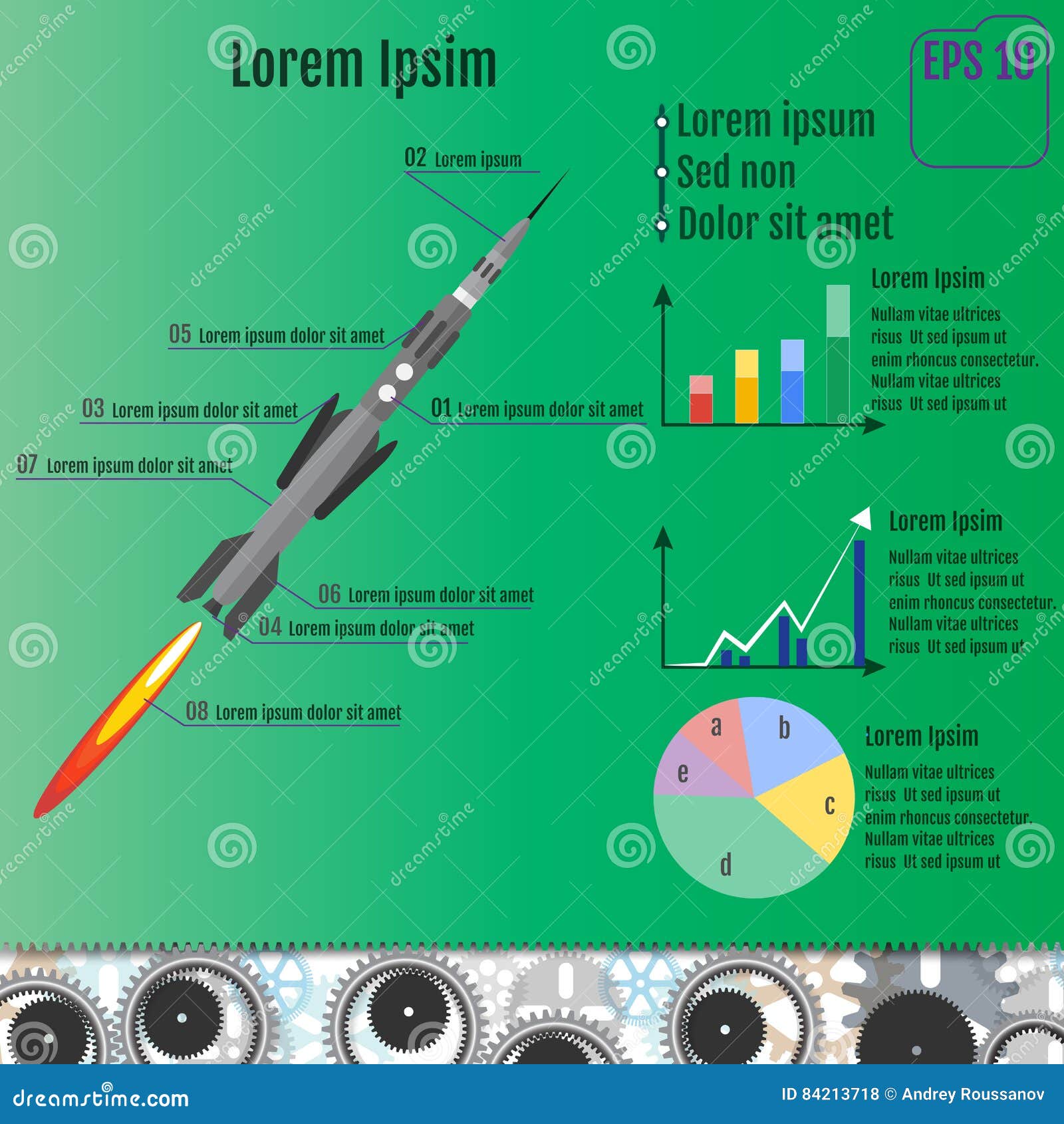 Rocket Infographic Concept. Vector Stock Vector - Illustration of idea ...