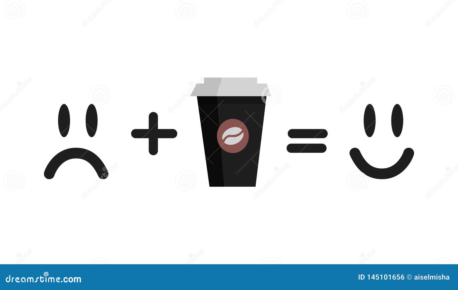 Coffee mood concept stock vector. Illustration of icon - 145101656