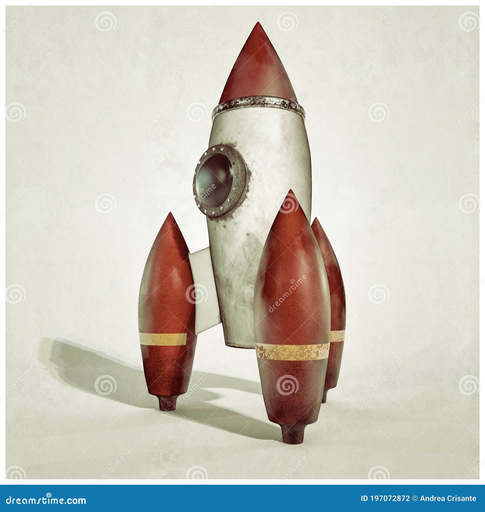 Rocket Isolated on White Background Stock Illustration - Illustration ...