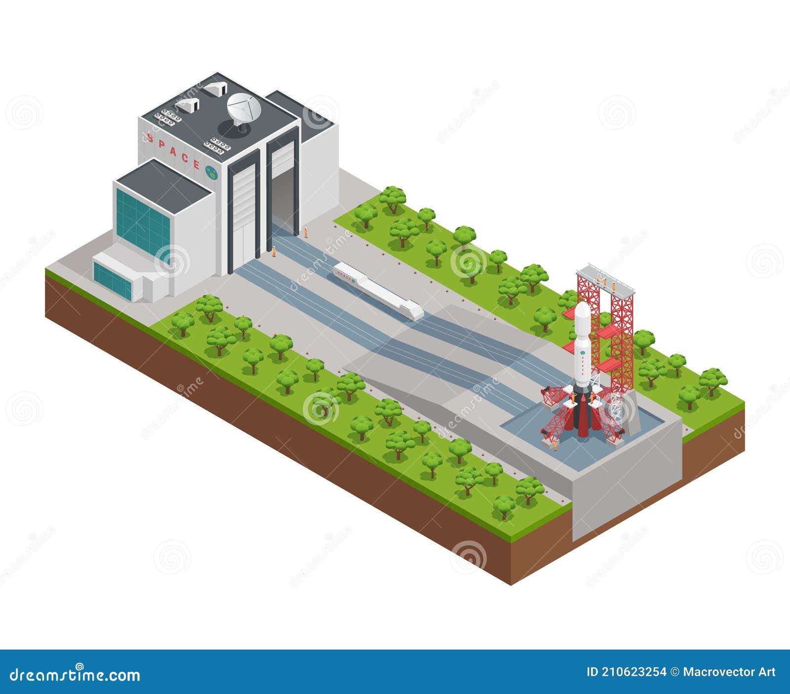 Rocket Isometric Composition Stock Vector - Illustration of speed ...