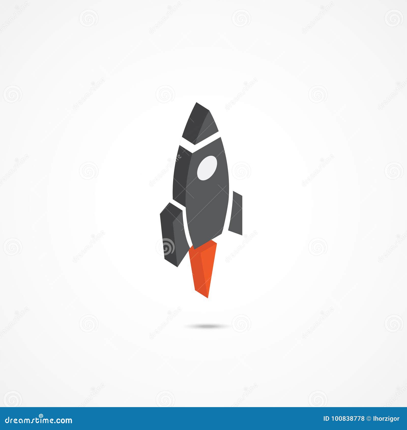 Rocket Isometric Icon 3d Illustration Stock Vector - Illustration of ...