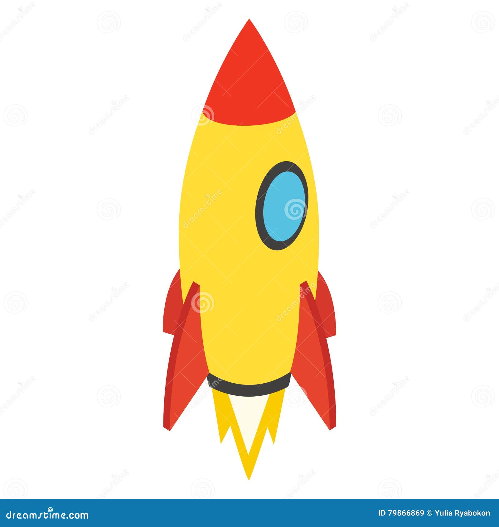 Rocket isometric icon stock vector. Illustration of launch - 79866869